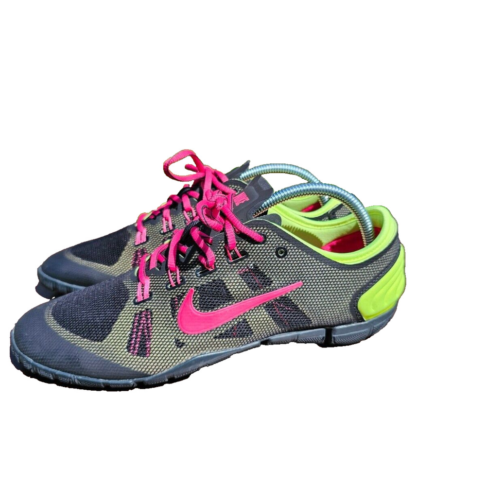 Nike Womens Free Bionic Neon Black Mesh Lace-Up Runni… - Gem